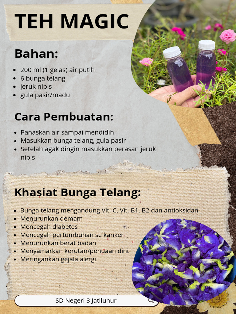 resep bunga telang fix | PDF