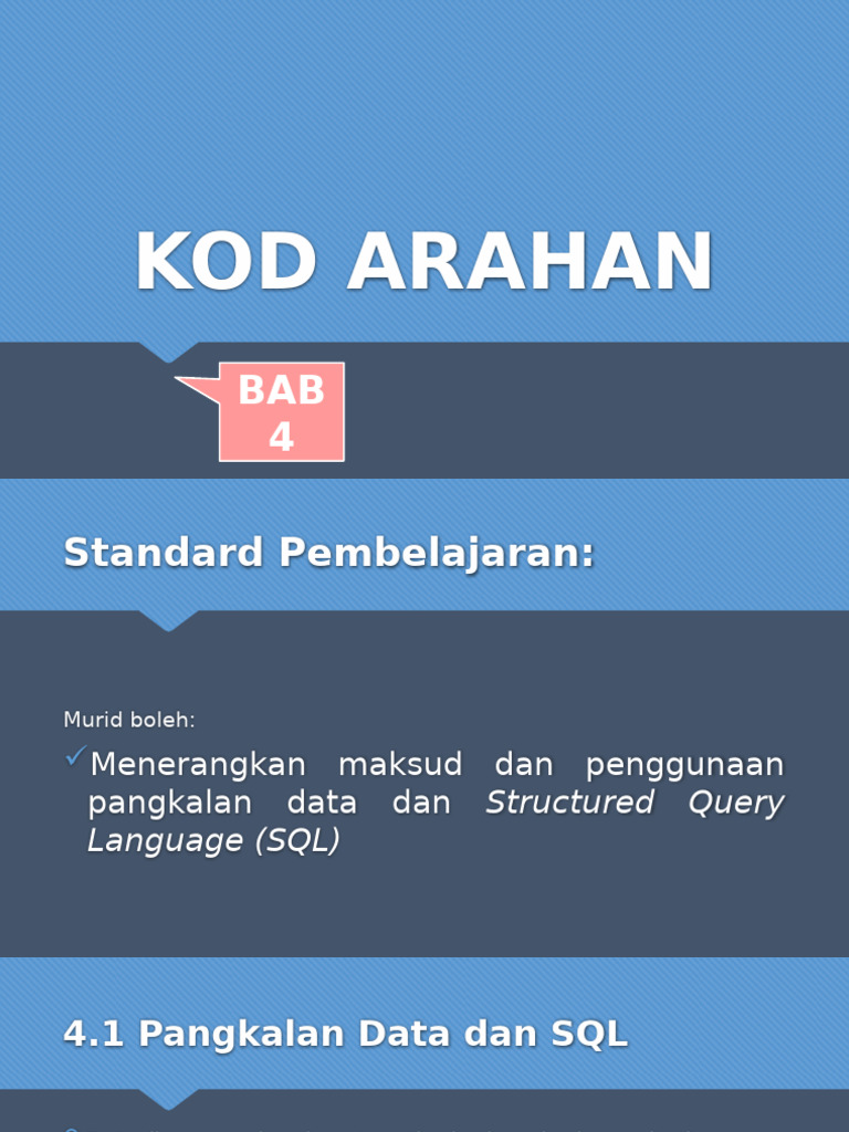 Bab 4 Kod Arahan | PDF