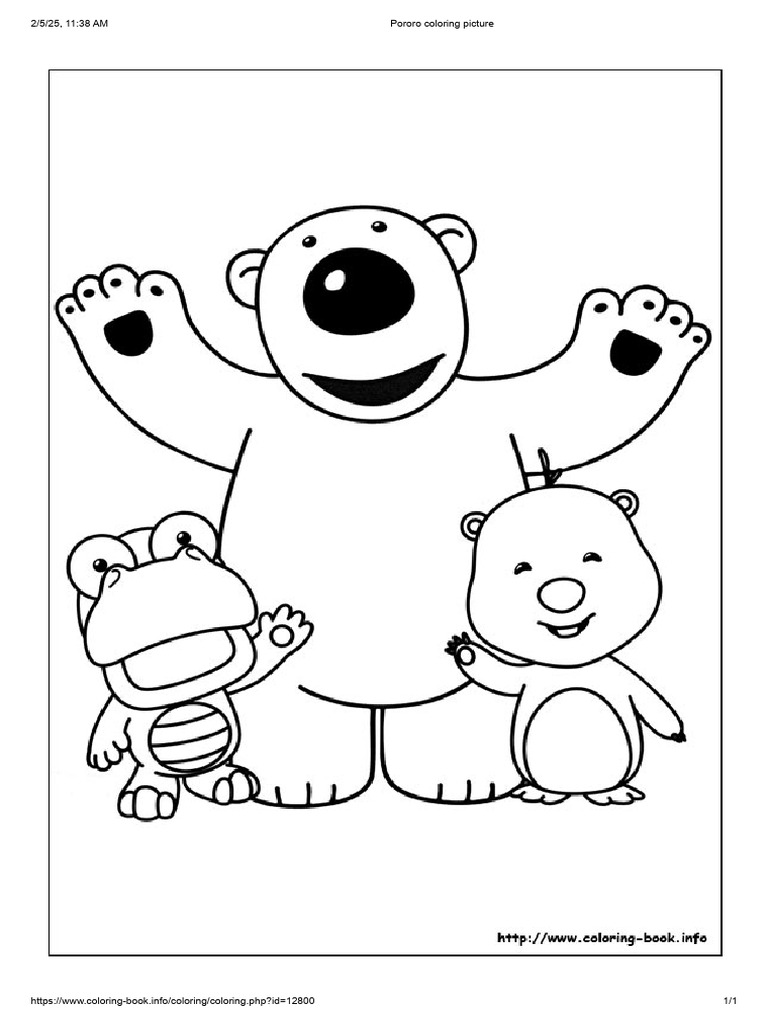 Pororo Coloring Picture Download | PDF