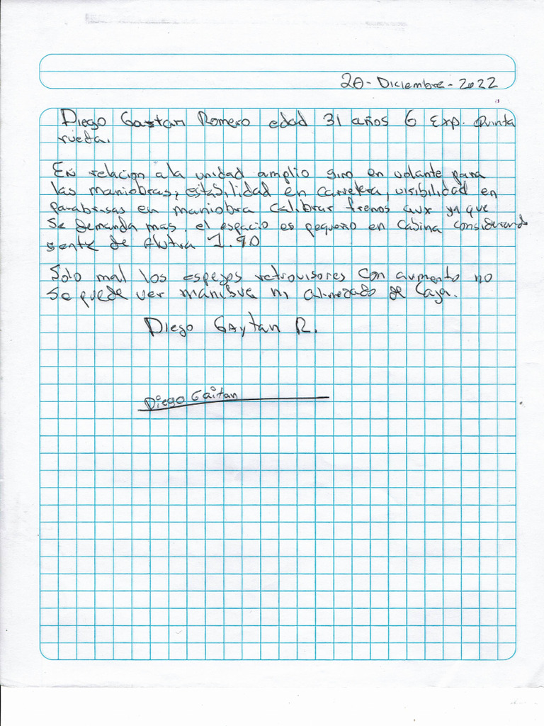 Comentarios Operador Diego Gaytan Tum | PDF