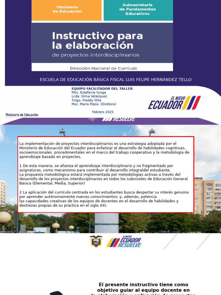 Proyectos Interdisciplinarios en Educación | PDF | Evaluación | Plan de ...
