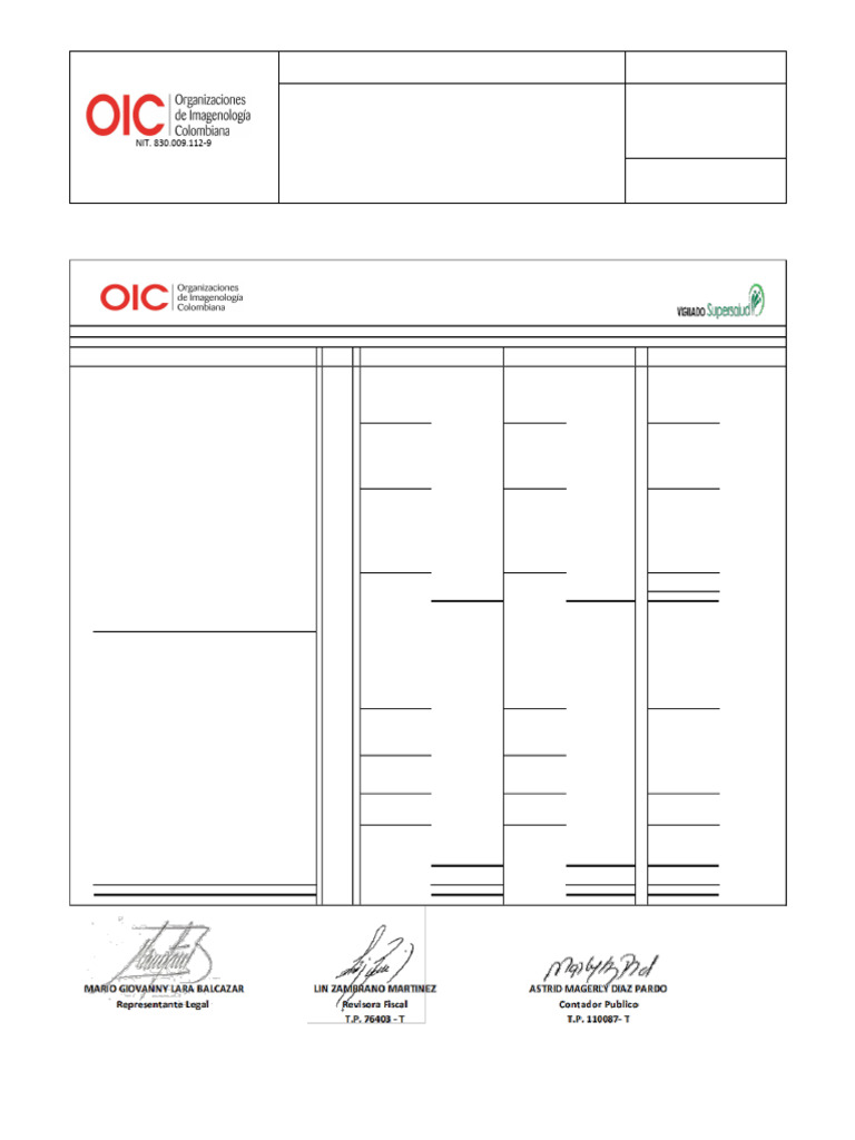 Estados-Financieros-Notas-Y-Revelaciones Oic-2023-2022 | PDF | Auditoría | Estado financiero