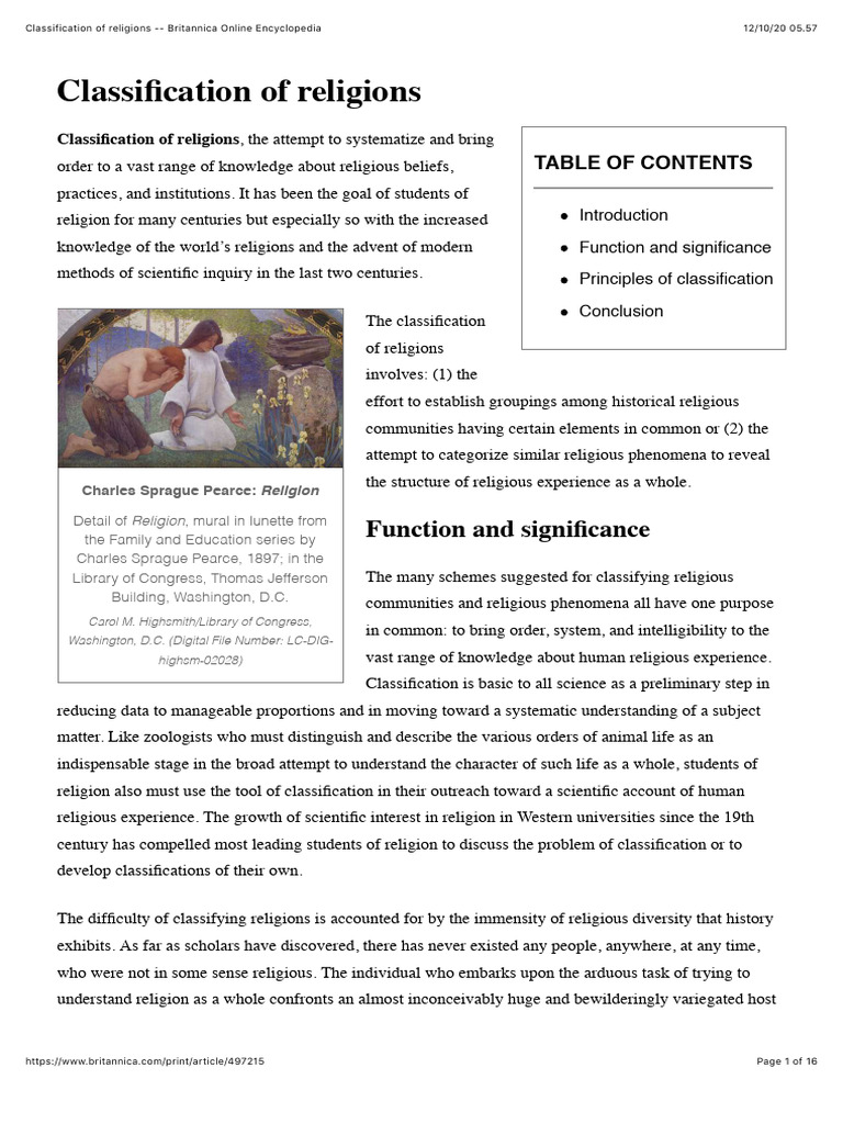 Classification of World Religions Explained | PDF | Georg Wilhelm ...