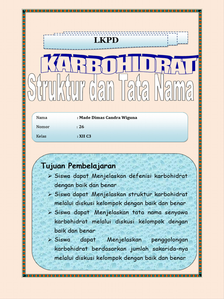 Made Dimas Candra Wiguna 26-Xii c3_lks Karbohidrat | PDF