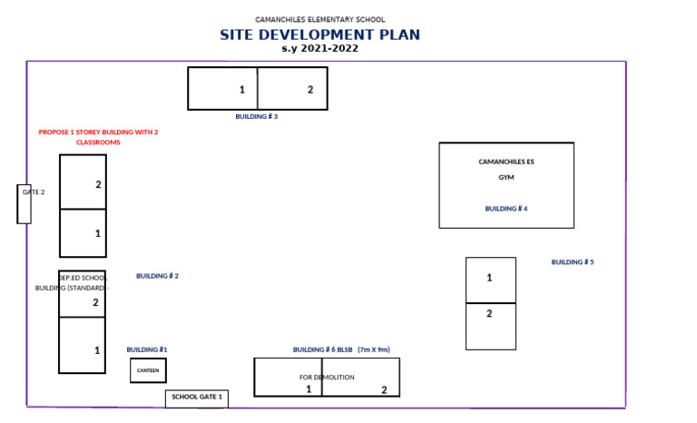 Camanchiles Elementary School Site Plan | PDF