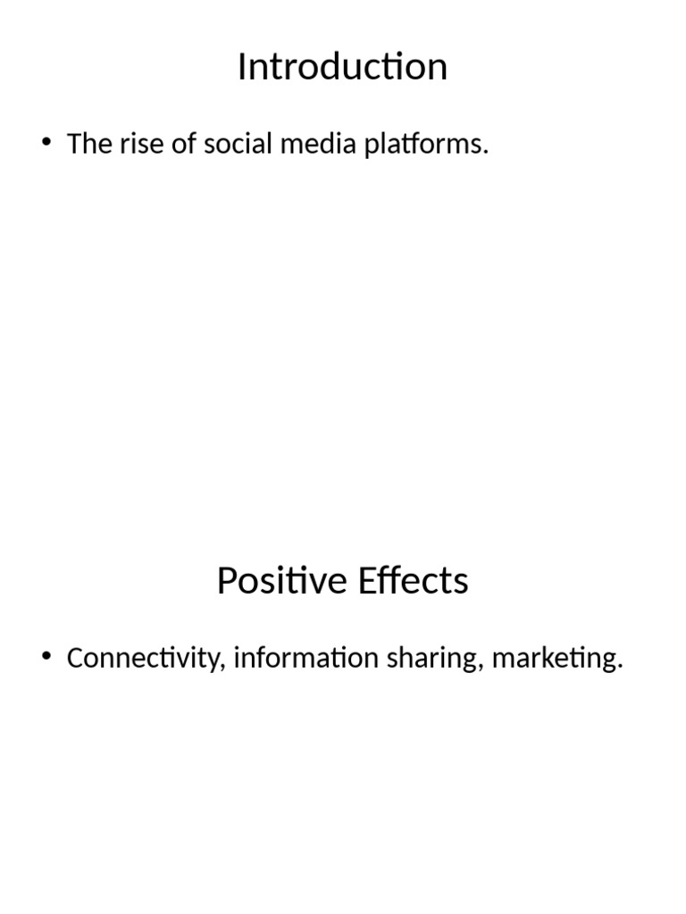Social Media: Effects and Future Trends | PDF