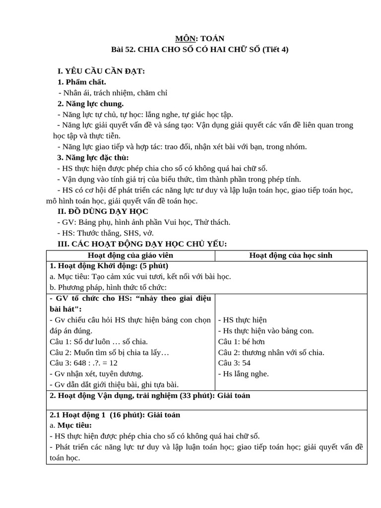 Khbd Thi Huyện 24-25 | PDF