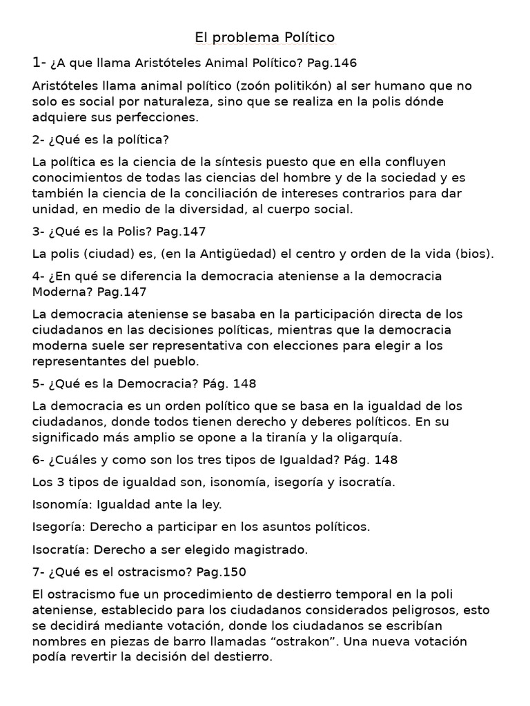 El Problema Político | PDF | Democracia | Ideologías políticas