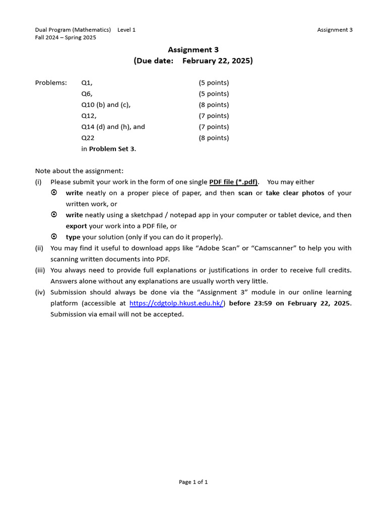 DP1 Practice Questions | PDF