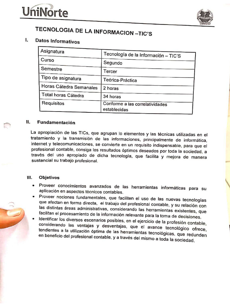 Programa de La Materia | PDF