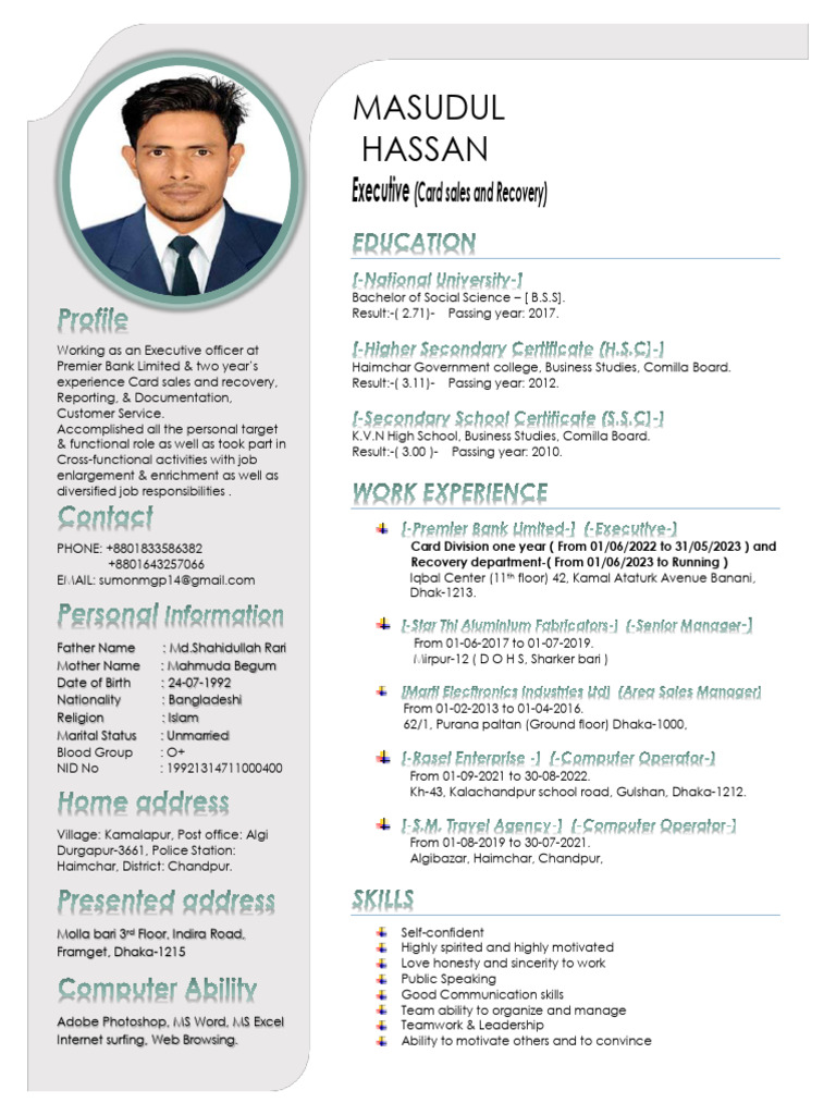 Masudul Hassan CV | PDF