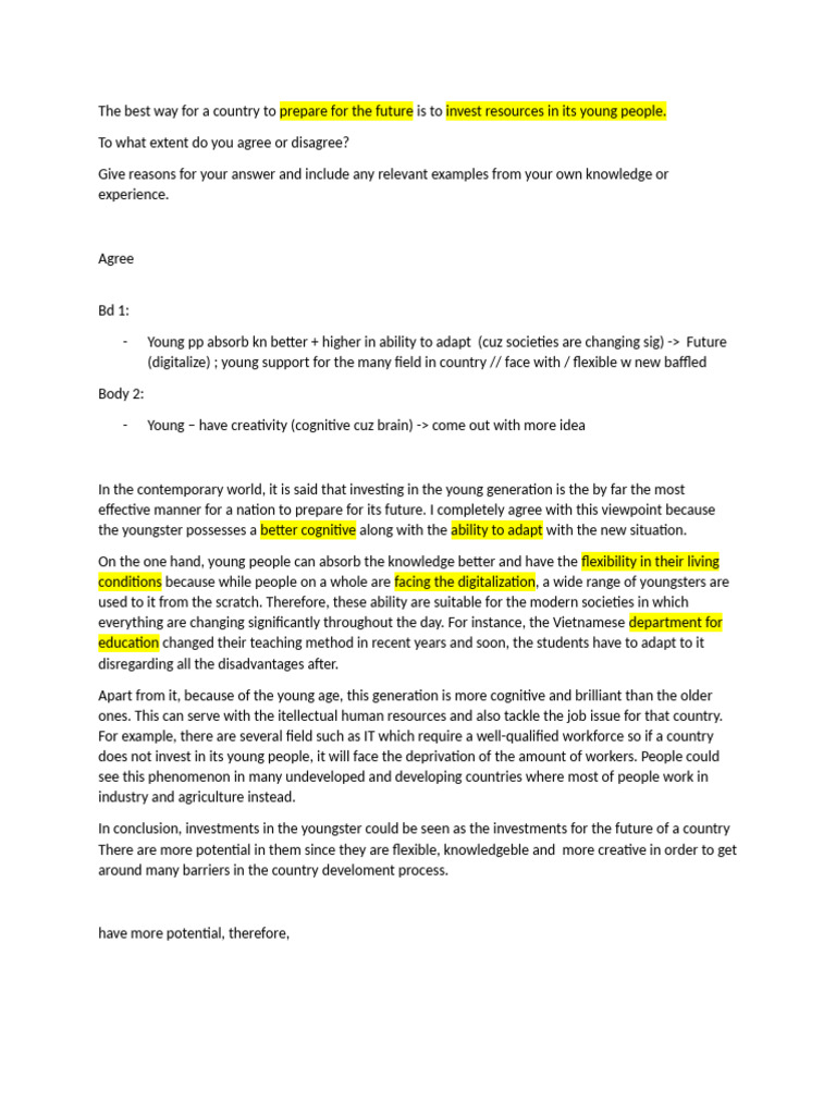 Argumentative.Opinion.Agree or Disagree Essay | PDF