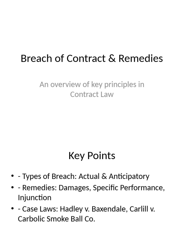 Breach of Contract | PDF