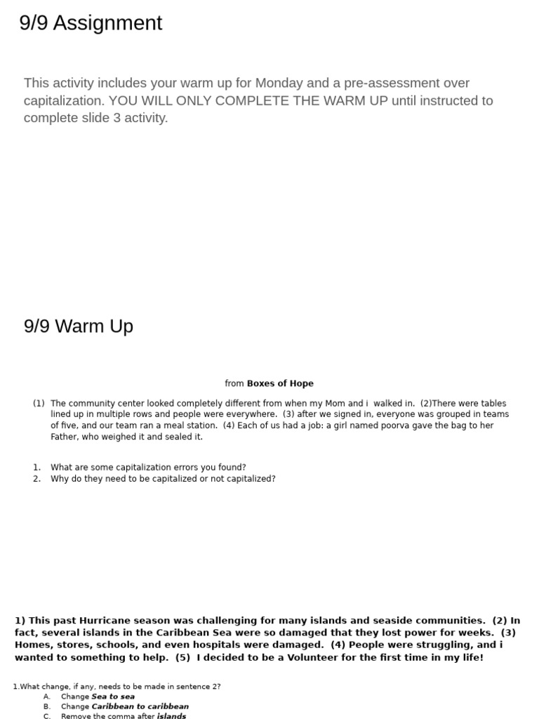 9 9 Warm Up | PDF