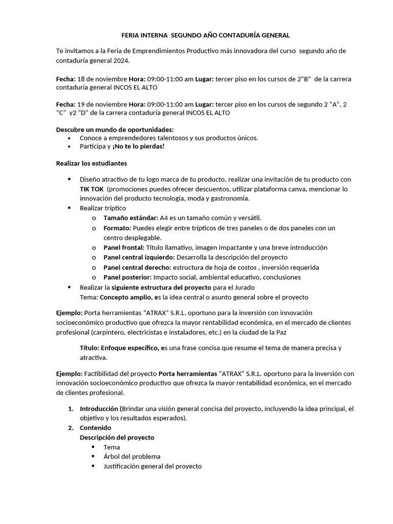 Feria Emp Prod 24 | PDF | Mercado (economía) | Innovación