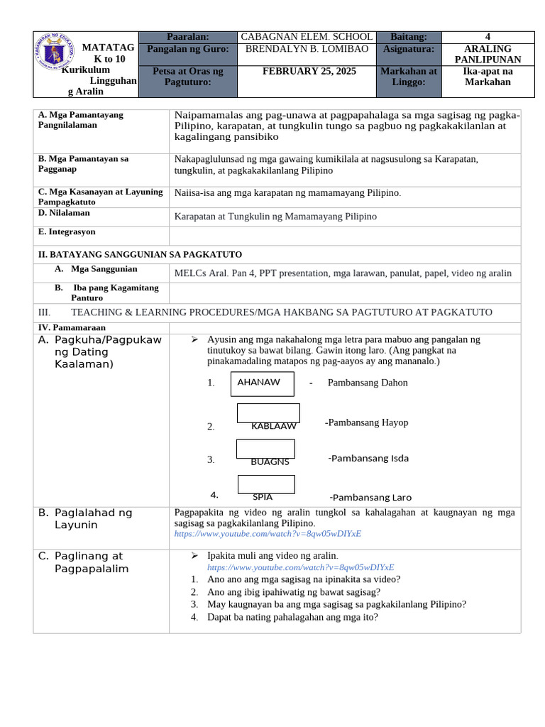 AP4 Q2 W5 Day 1 4 1 | PDF