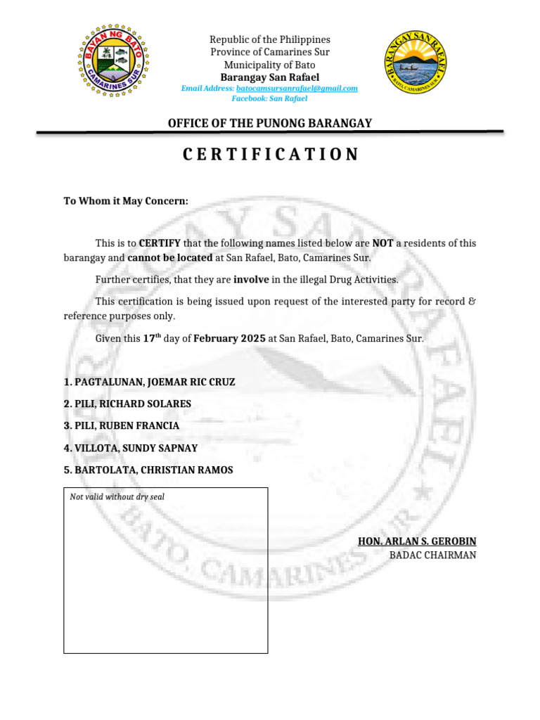 Cannot Be Located Certification | PDF