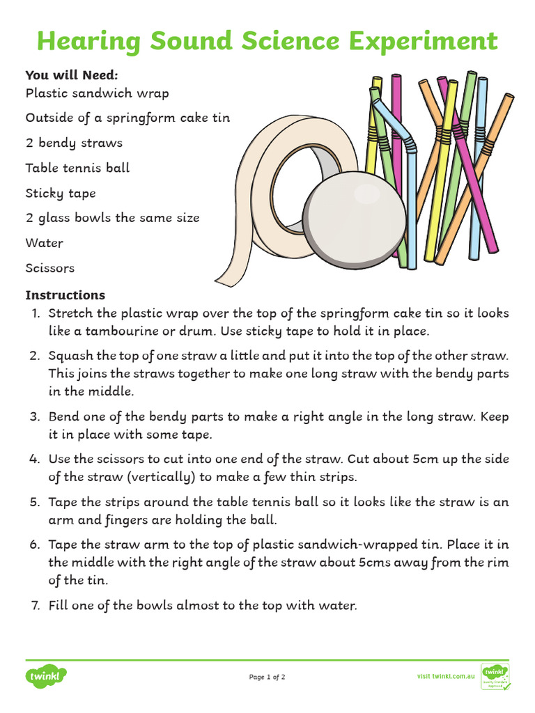 Hearing Sound Experiment | PDF
