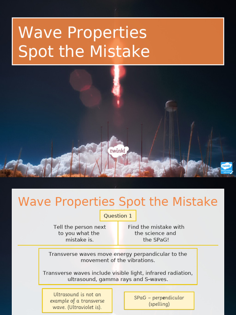 Wave Properties: Identify Mistakes | PDF | Waves | Light