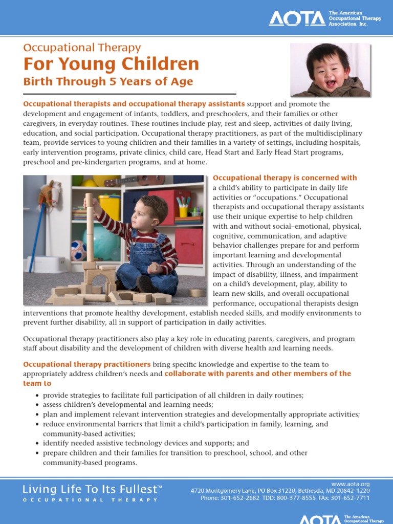 Occupational Therapy For Young Children Birth Through 5 Years of Age ...
