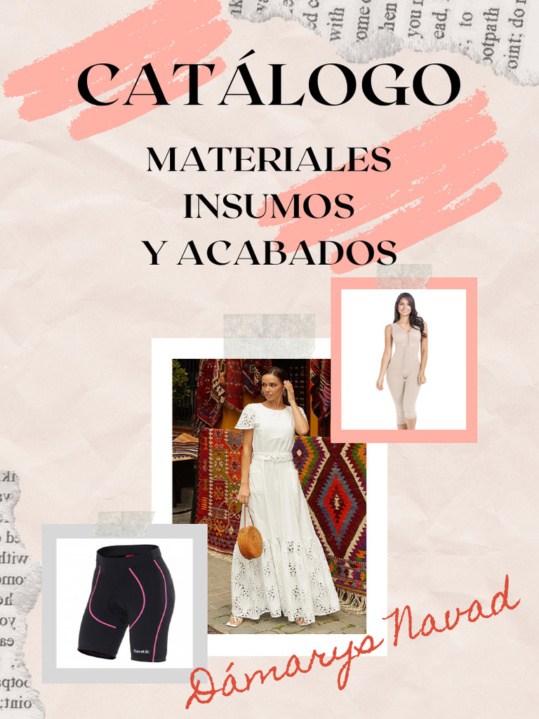 Catálogo Materiales, Insumos y Acabados | PDF | Textiles | Ropa