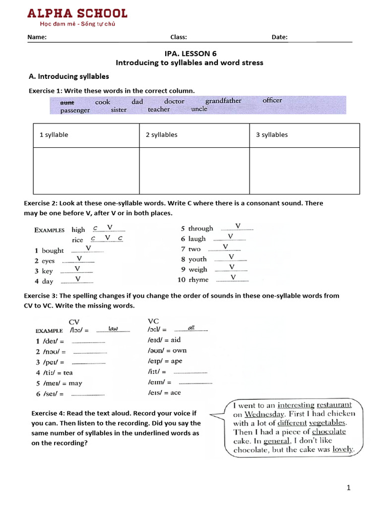 IPA _ Lesson 6 | PDF