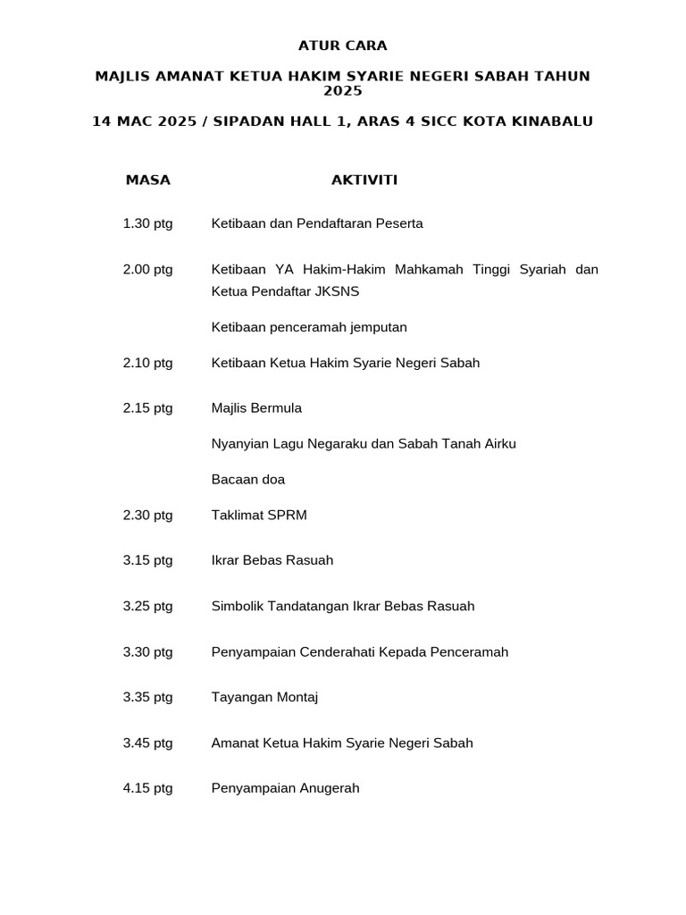 Tentatif Program | PDF