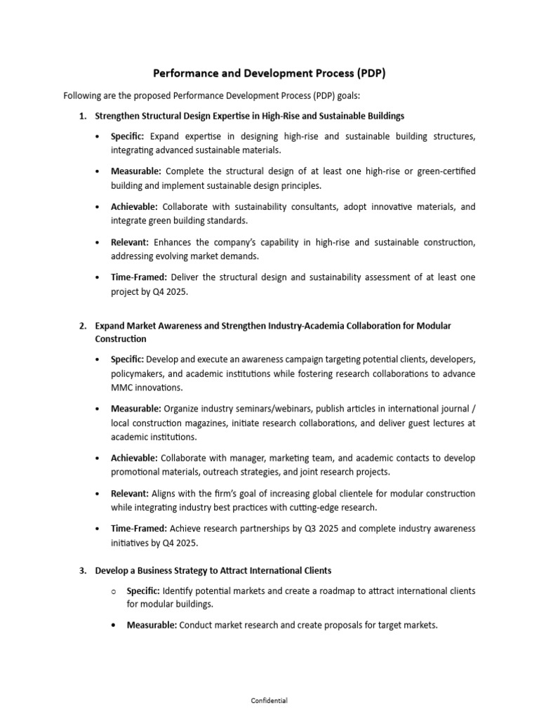 High-Rise & Modular Construction PDP Goals | PDF | Green Building ...