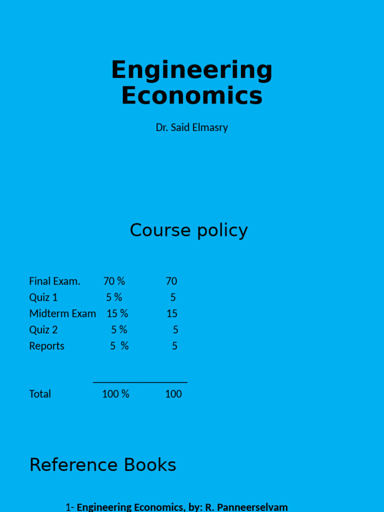 1- Engineering Economics,chapter, 1 | PDF | Economics | Supply (Economics)