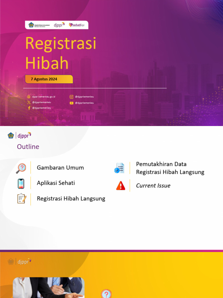 Registrasi Hibah dan Proses SEHATI | PDF