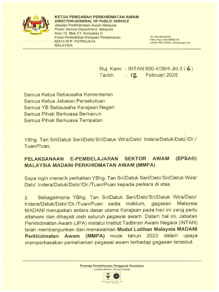 Surat Edaran KPPA Pelaksanaan EPSA MMPA | PDF