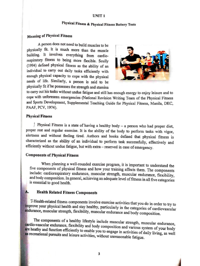 PE 110 - Unit 1 3 | PDF