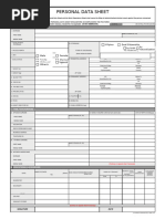 Personal Data Sheet (PDS) Guide | PDF | Government And Personhood ...