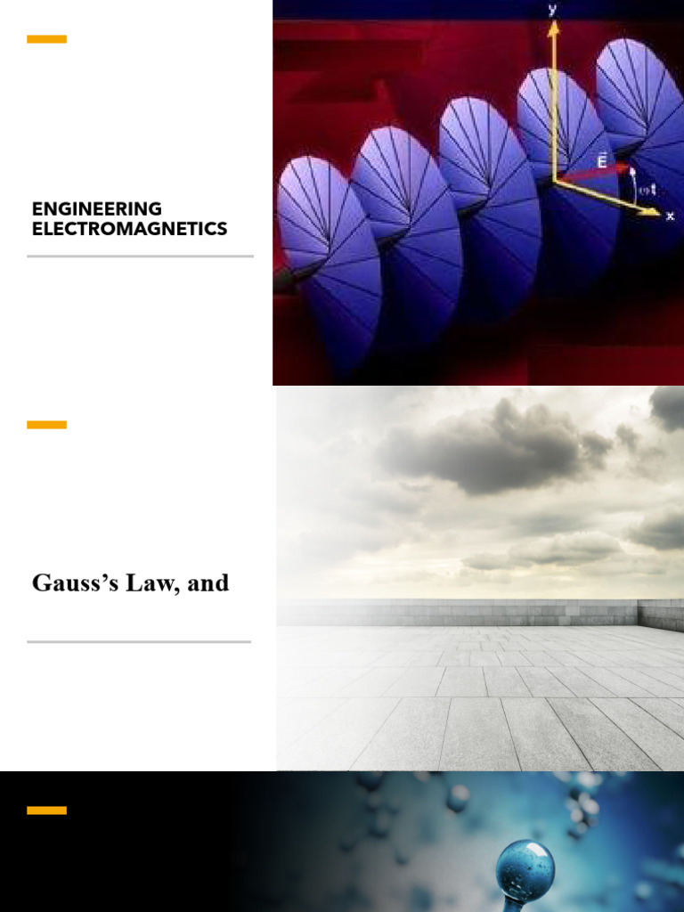Electromagnetics Lec. 3 - Gauss Äôs Law | PDF | Flux | Divergence