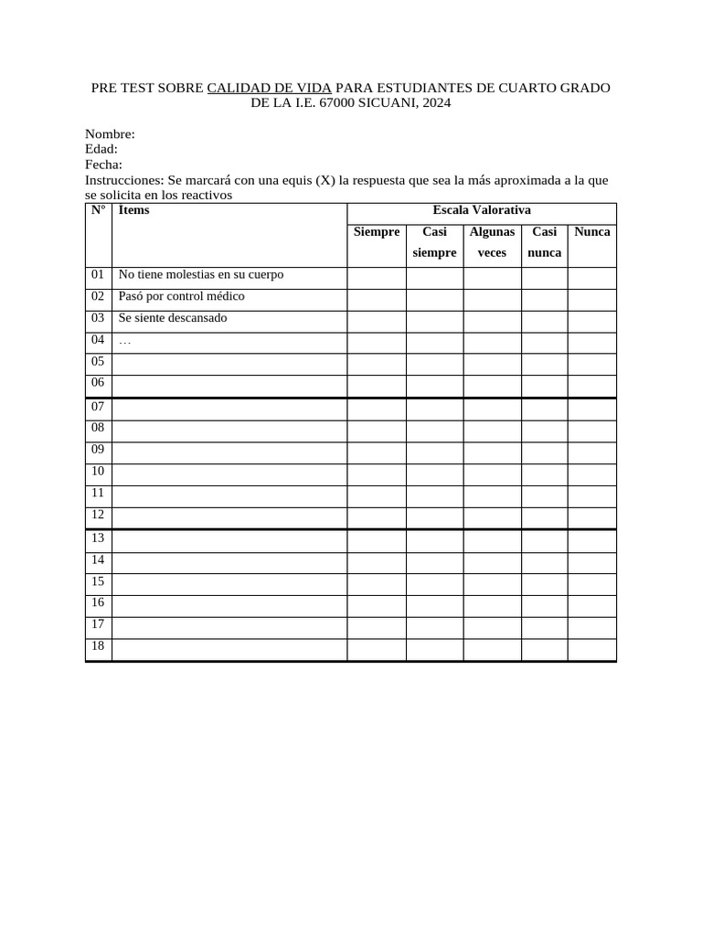 4.Ejemplo de Pre Test | PDF