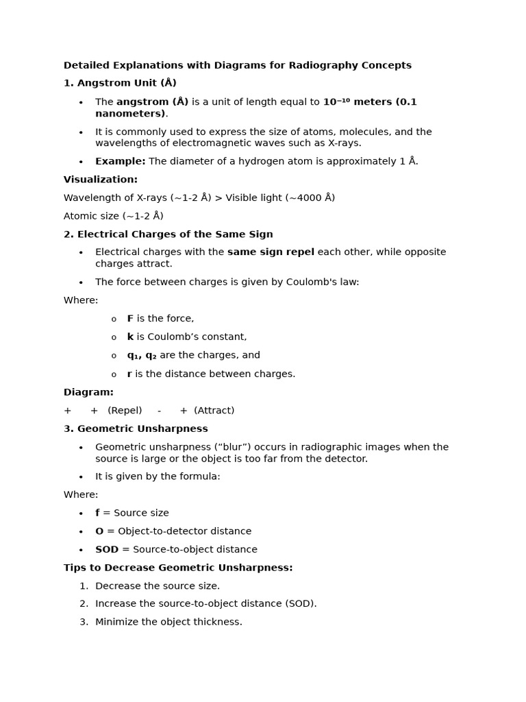 Radiography Concepts Explained with Diagrams | PDF | Radiography ...