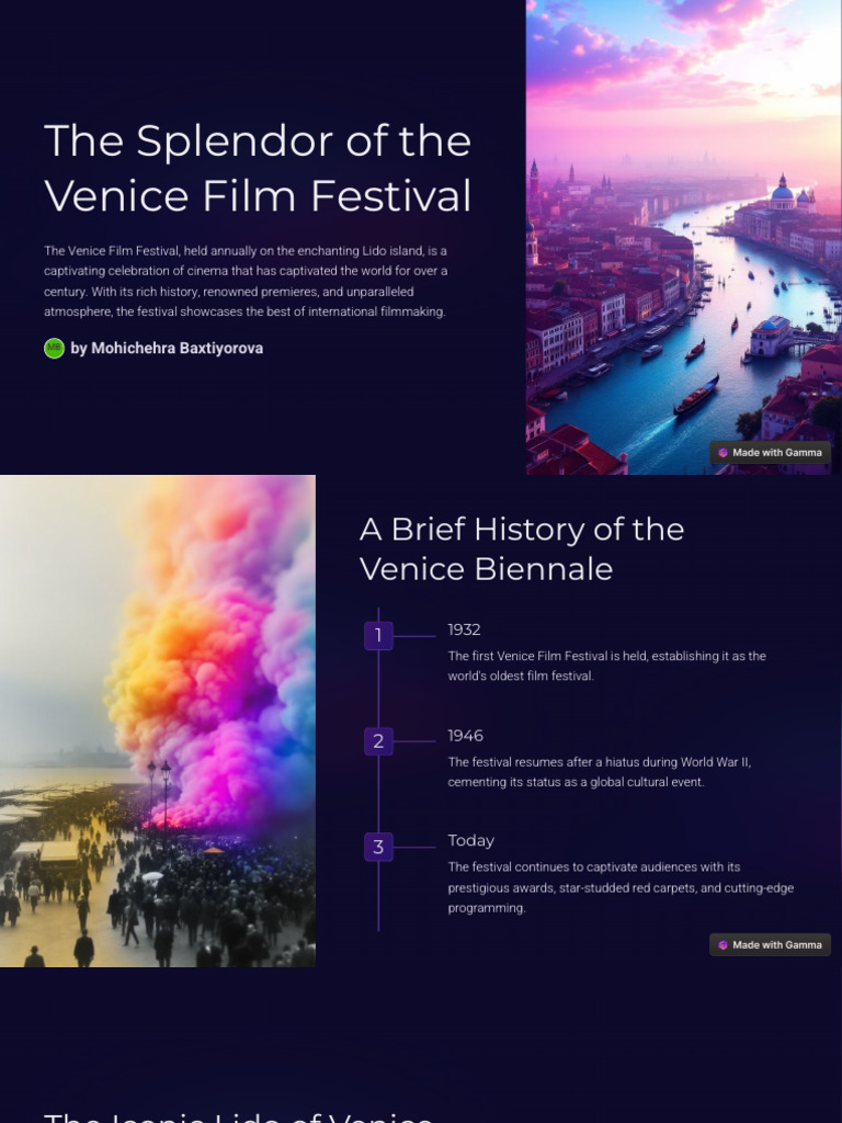 The Splendor of The Venice Film Festival | PDF | Venice