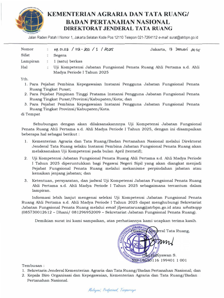Uji Kompetensi Penata Ruang 2025 | PDF