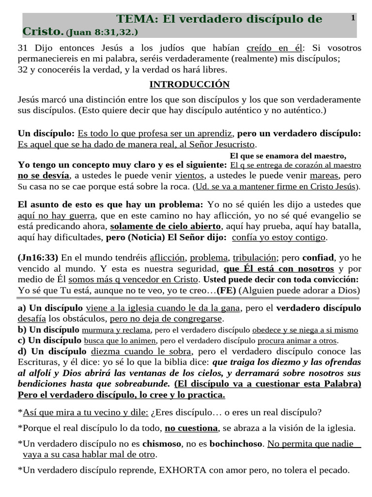 El Verdadero Discípulo Day Enero 2019 | PDF | Cristo (título) | Jesús