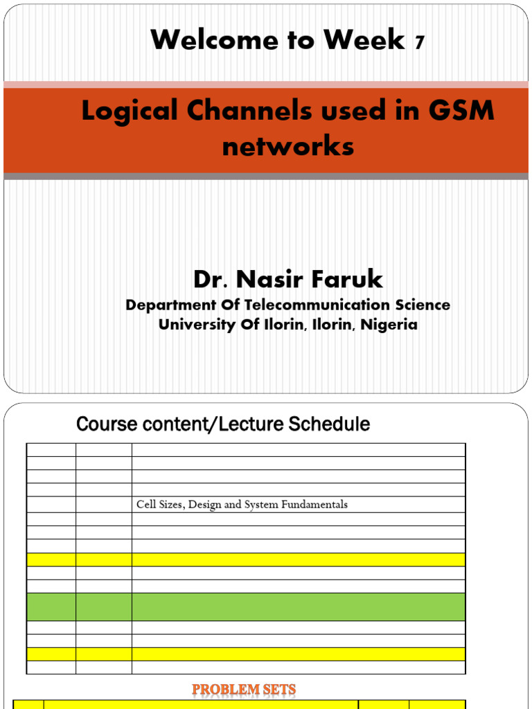 Logical Channels Used in GSM | PDF | Cellular Network | Data Transmission