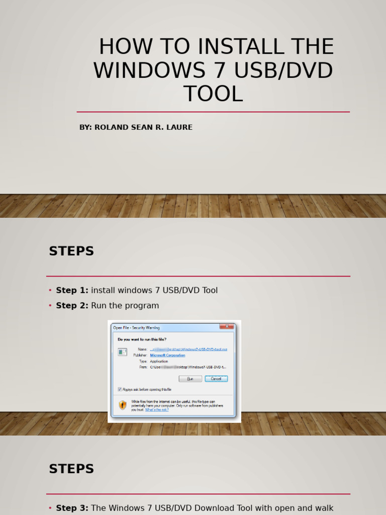 LESSON 3 How To Install The Windows 7 USB DVD Tool | PDF