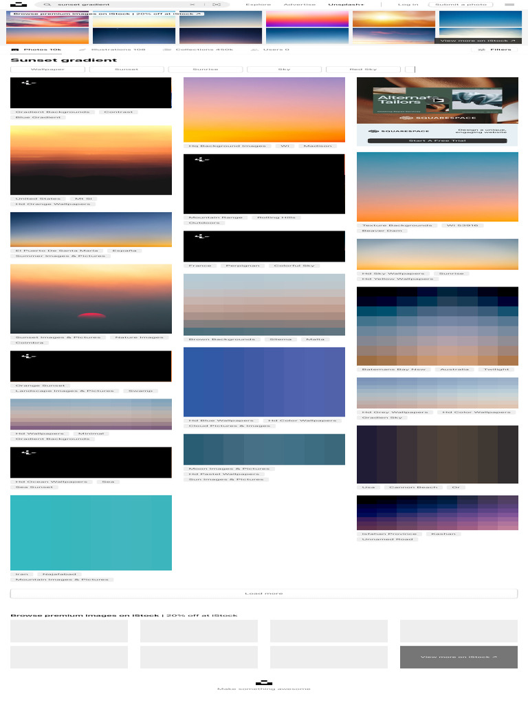 Sunset Gradient Backgrounds Collection | PDF | Sunset | Sky