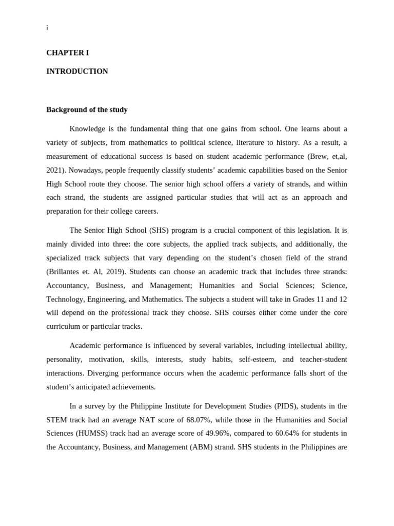 Level of Academic Performance of The Academic Track Students of ...