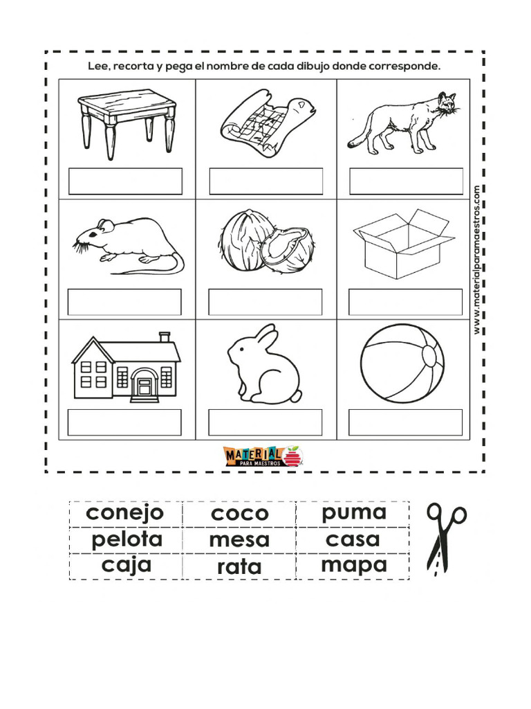 Recortar y Pegar Las Palabras | PDF