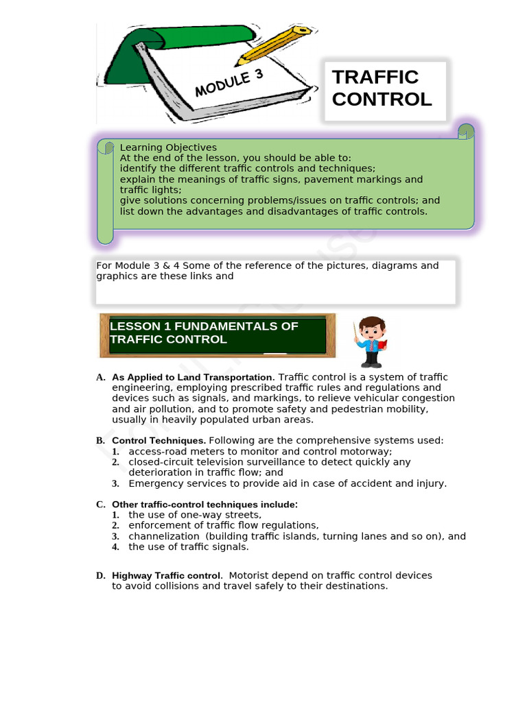 Traffic Control Learning Guide | PDF | Traffic | Traffic Light