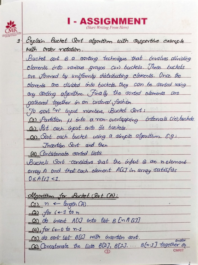 Assignment on Sorting Algorithms | PDF