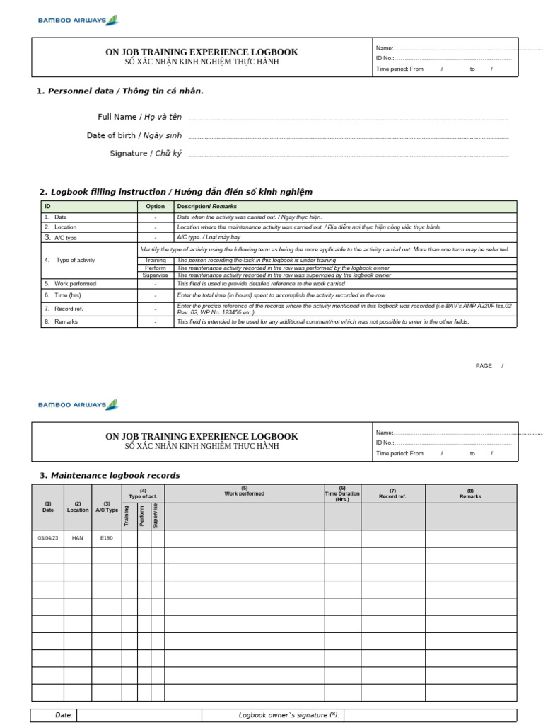 MP Practical Experience Logbook | PDF