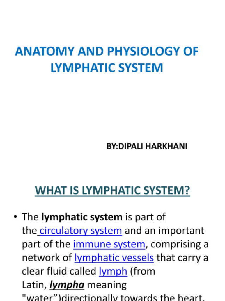 Lymphatic system ppt | PDF