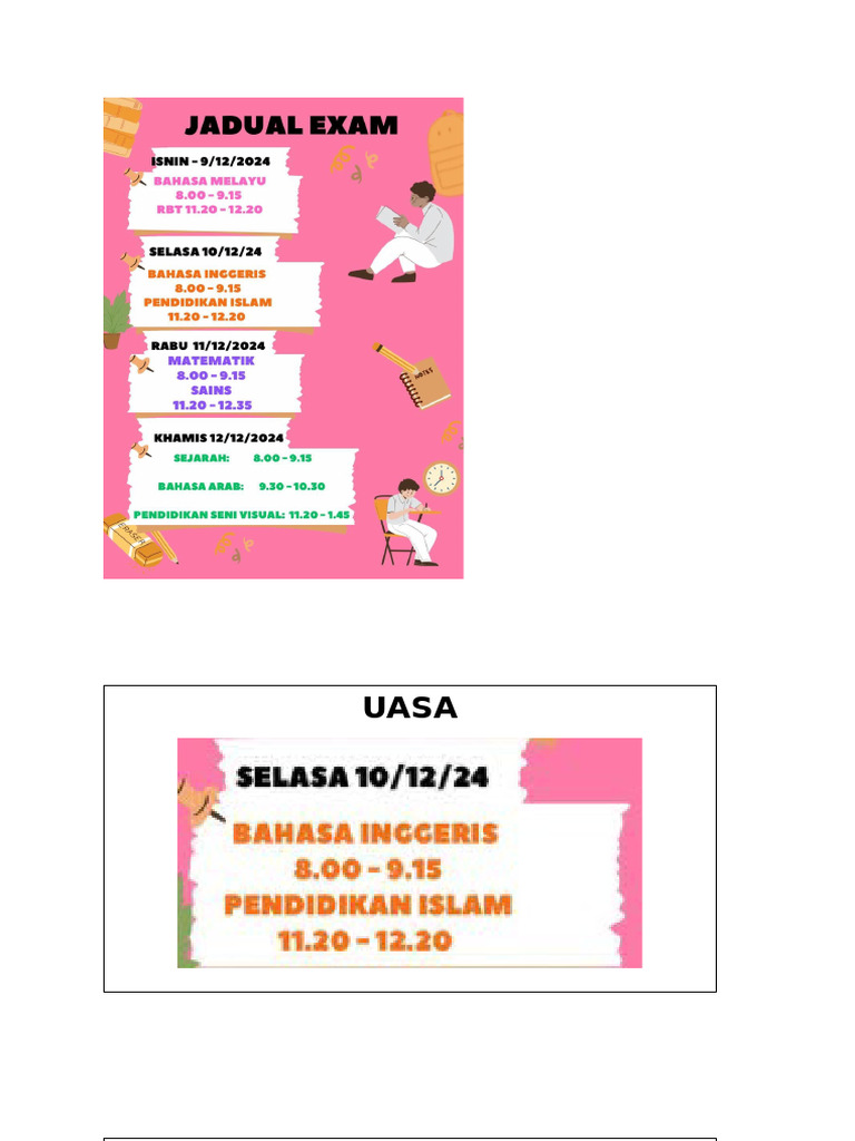 Jadual UASA 2024 | PDF