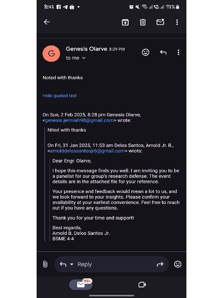 Engr Olarve Proof of Confirmation | PDF